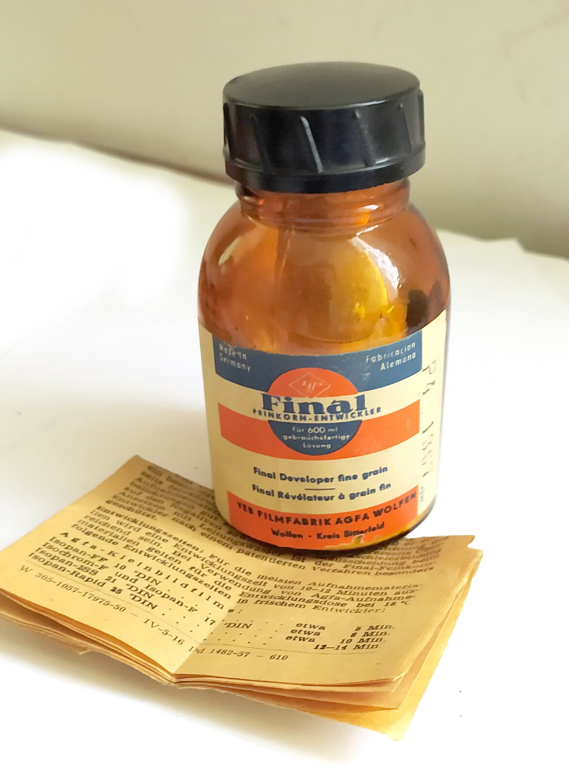 FINAL Vintage AGFA Chemical Film developer 1960th manual | eBay