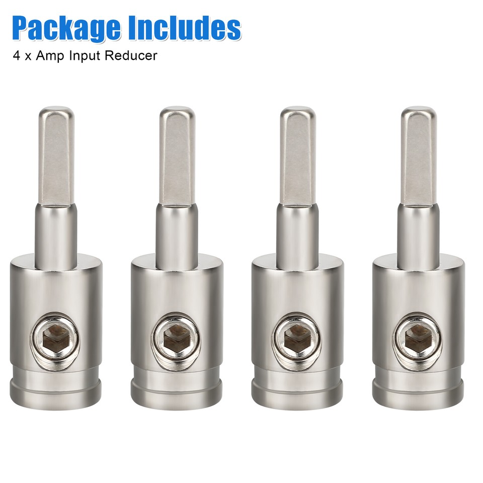 4PCS Power Wire Reducer Offset Angled 4 Gauge to 8 Gauge Amp Input ...