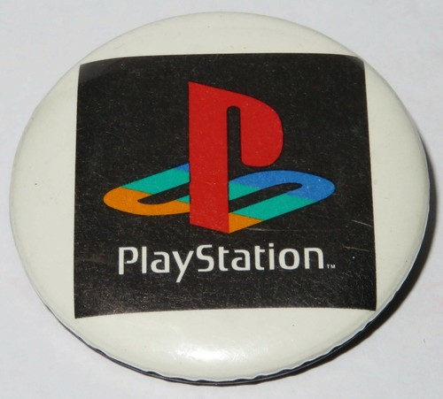 1.5" 90s SONY PLAYSTATION CONSOLE LOGO PS1 ORIGINAL PSX PROMO BADGE ...