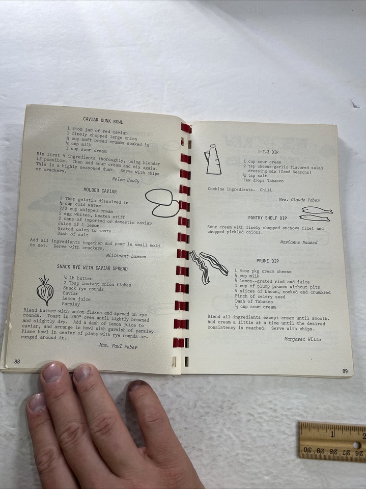 VTG APPETIZER Soup COOKBOOK D'Oeuvres Chaffing Dish canape party ...