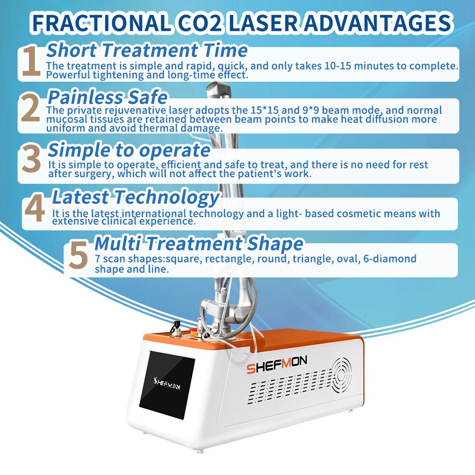 CO2 Fractional Laser Skin Tightening Machine Acne Scar Stretch Marks ...