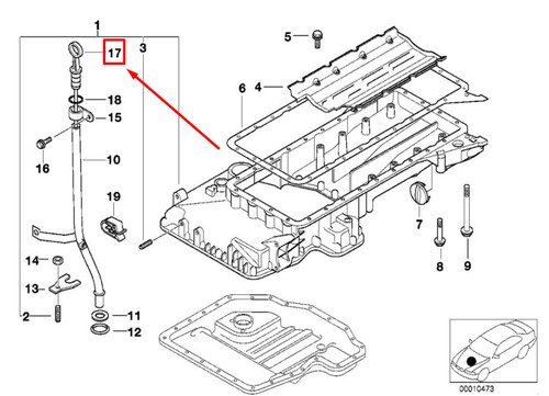 BMW E38 E39 535I 540I 540IP 730I 730IL 735I 735IL DIPSTICK 11431438718 ...