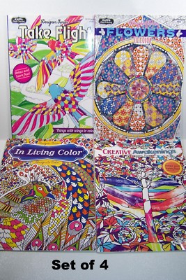 Kappa Adult Coloring Books Set of 4 Books Designer Series Flowers ...