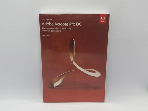 Adobe Acrobat Pro DC, Full Version, New 2015, Sealed Box BPN 65258094 ...