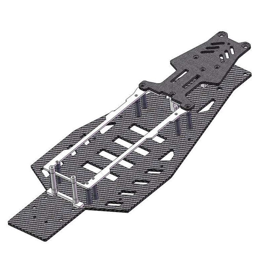 Carbon Upper Lower Chassis Kit for Traxxas 2WD Rustler Bandit VXL ...