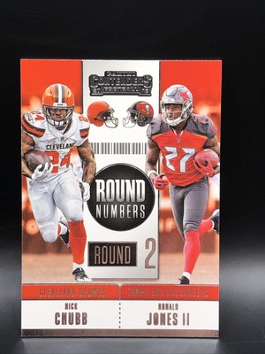 2018 PANINI CONTENDERS ROUND NUMBERS ROUND 2 NICK CHUBB, RONALD JONES ...