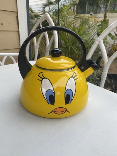 Warner Bros Looney Tunes Tv Show Tweety Bird Tea Kettle Teapot Vintage ...