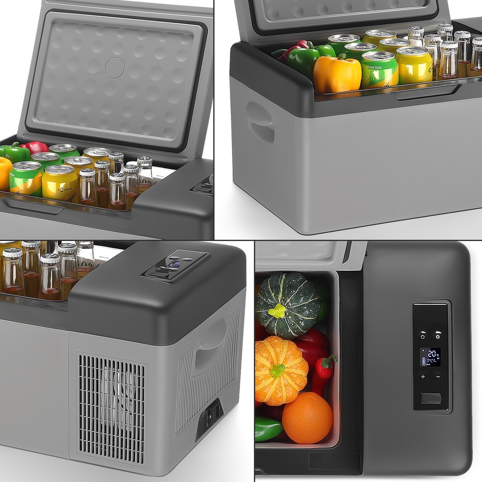 15L PORTABLE COOL BOX ELECTRIC COOLER CAR VAN FRIDGE WITH 12V & 240V ...