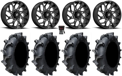 Fuel Runner 20" Wheels Black 33" Interforce 628 Tires Can-Am Defender | eBay