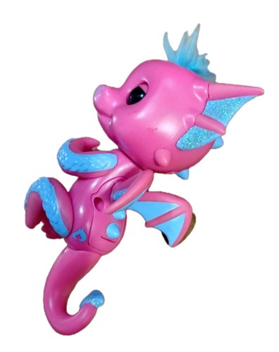WowWee Fingerlings Glitter Dragon Sandy Pink Blue Collectible Pet Makes ...