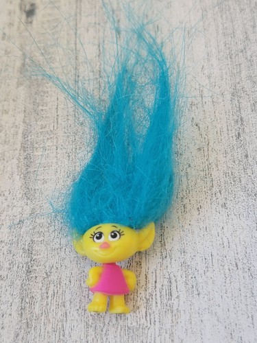 DWA 2016 Hasbro blue hair yellow troll doll toy figure | eBay Australia