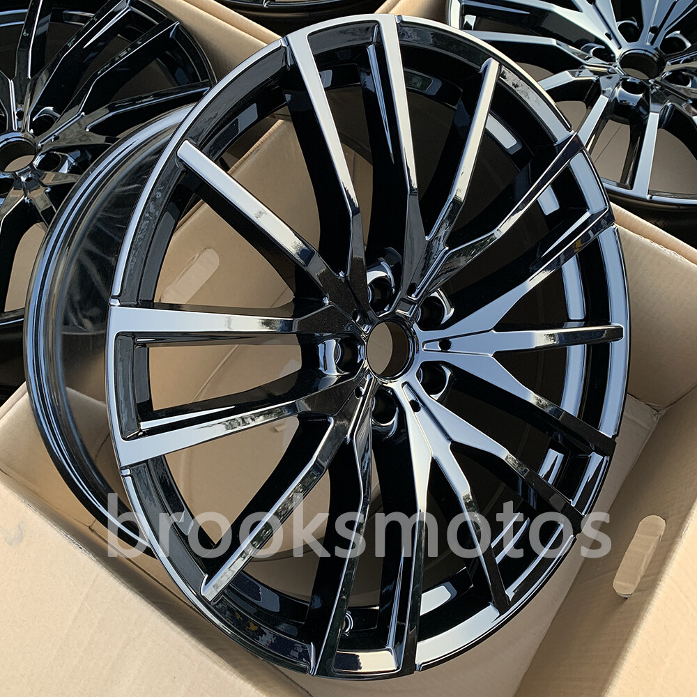 21" GLOSS BLACK STYLE WHEELS RIMS FITS FOR BMW X5 E70 F15 X6 E71 F16 ...
