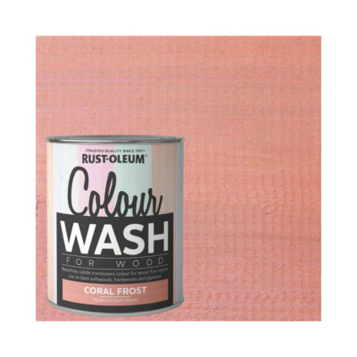 Rust-Oleum Colour Wash: Coral Frost Pastel Pink Blush Interior Wood ...
