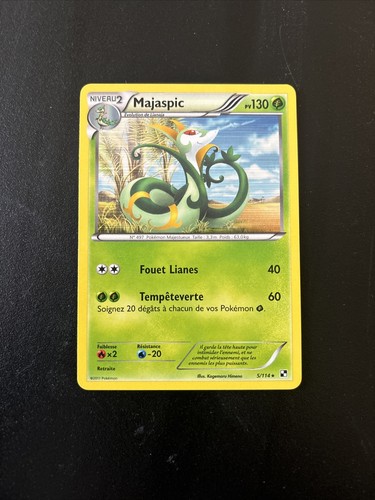 Carte Pokémon : Majaspic 5/114 Noir & Blanc Base Française Holo | eBay