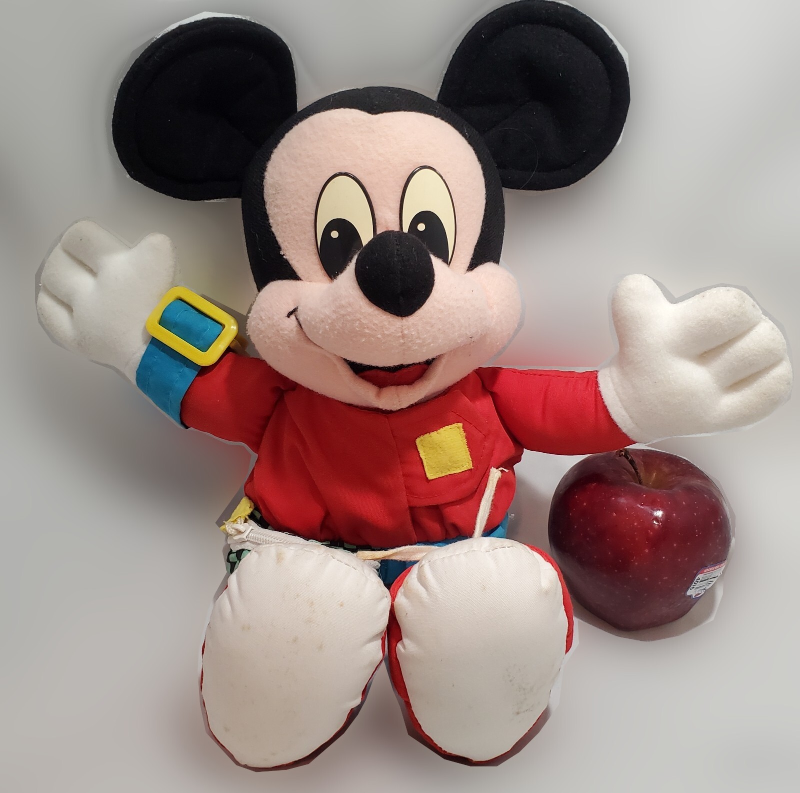 Vintage Mattel Disney Mickey Mouse Teach Me Stuffed Plush Learning Toy ...