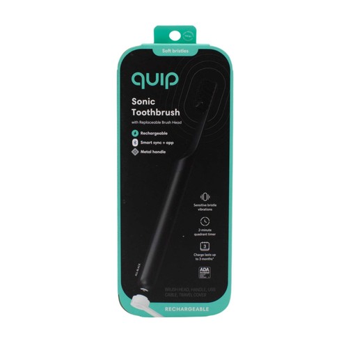 quip Smart Rechargeable Sonic Toothbrush in Black - New 810033470127| eBay