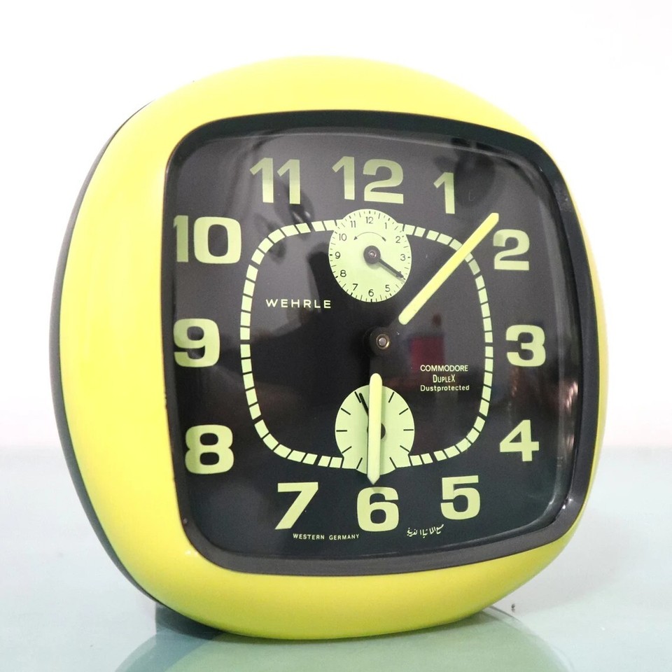 WEHRLE COMMODORE DUPLEX COMMANDER SUPER RARE MODEL! Mantel Alarm Clock ...