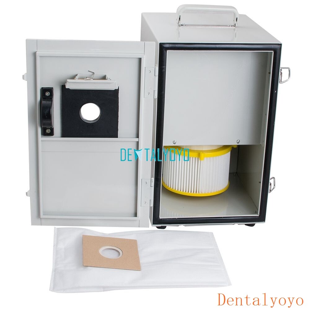 550W Digital Dental Lab Dust Collector Double Impeller Vacuum Dust ...