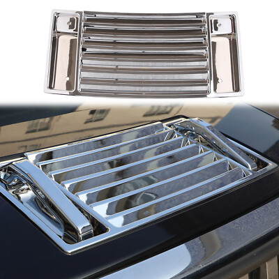 Front Chrome Hood Grille W/Handles Hood Vent Fit For Hummer H2 2003 ...