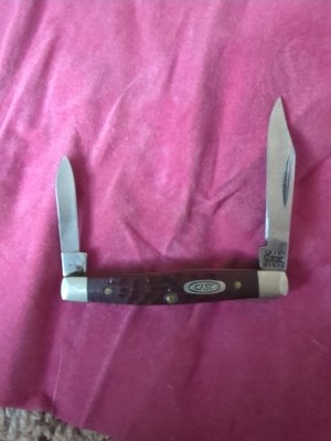 Case 6233 Vintage Pocket Pen Knife 2 Blade, Red/Brown Texture, 2 3/4 ...