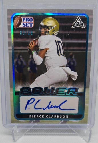 2021 Leaf Pro Set Power -Autographs Pierce Clarkson #BA-PC1 Platinum ...