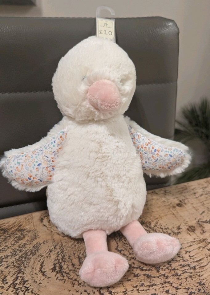BNWT Next Baby Duck Ditsy Floral Wings Soft Cream Comforter Toy | eBay UK