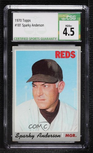 1970 Topps Sparky Anderson #181 CSG 4.5 HOF | eBay