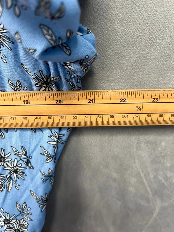 ANISE women's long sleeve midi dress button-up size 16 light blue ...