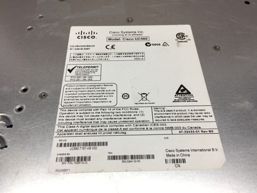 Cisco UC560-T1E1 3-Port Gigabit Wired Router (UC560-T1E1-K9) for sale ...