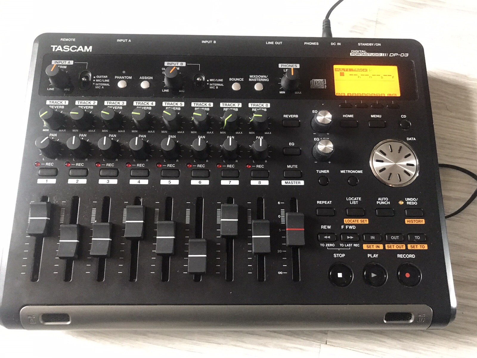 TASCAM Portastudio DP-03 8-Track Digital Recorder - Black DP03 Mixer ...