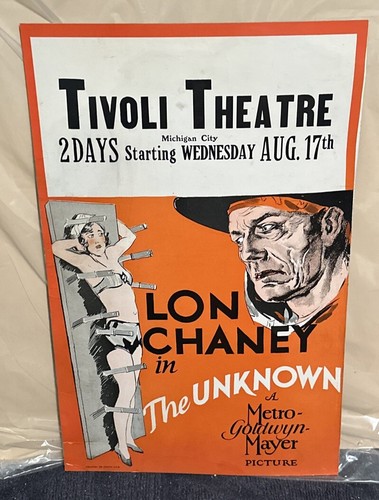 The Unknown 1927 Window Card Lon Chaney Joan Crawford Very Fine | eBay