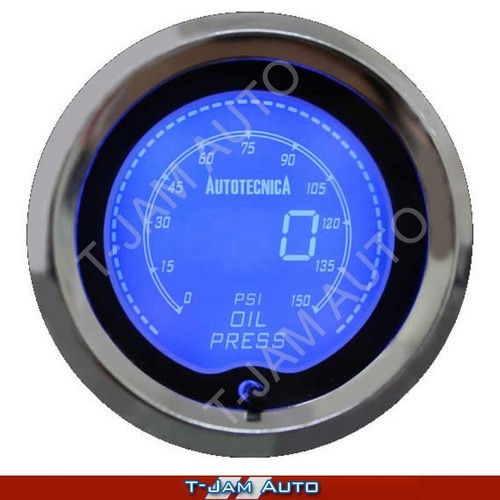 Oil Press Gauge 52mm Autotecnica Electronic Digital LCD 7 Colour ...