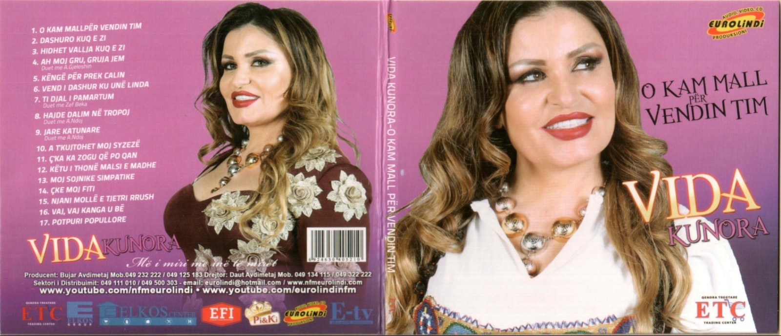 Vida Kunora - O kam mall per vendin tim (2018). CD with Albania ...