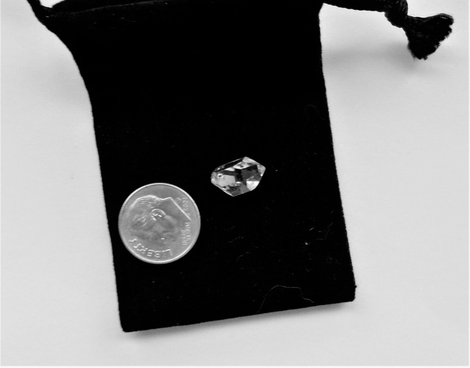 RARE HERKIMER DIAMOND Tiny QUARTZ Double Terminated CRYSTAL *Blow out ...