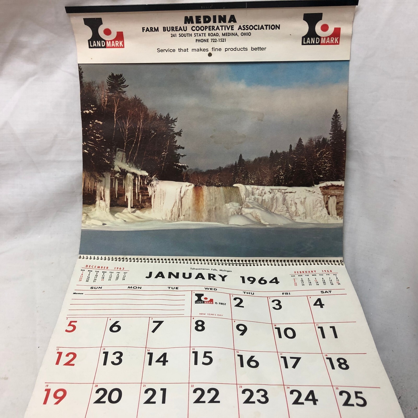 Vintage 1964 Calendar Advertising Medina Farm Bureau Ohio | eBay