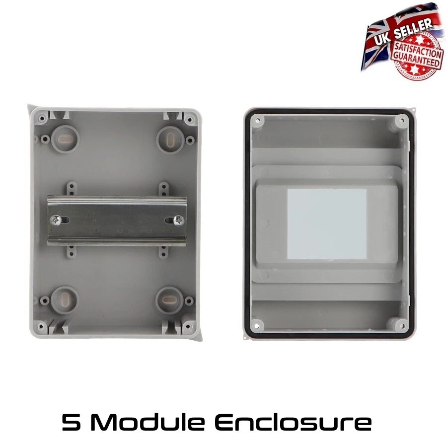 DIN Rail Enclosure IP65 Box Weatherproof Consumer Units Switches 5 ...