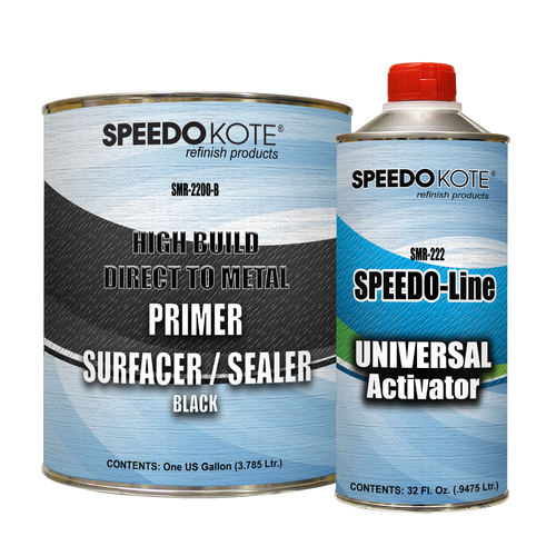 DTM High Build 2.1 VOC 2K Urethane Primer Black Gallon Kit, SMR-2200B ...