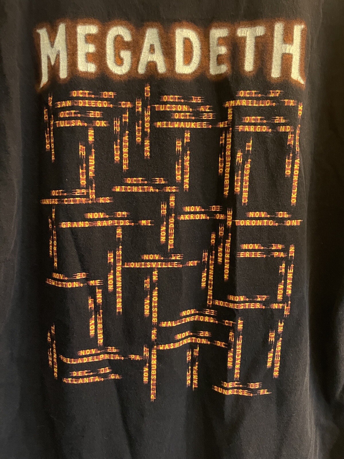 Megadeth Vintage 1999 Risk Tour Band Concert Tee T-Sh… - Gem
