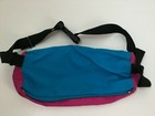 Vintage 90s Fanny Pack Waist Hiking Bag Magenta Pink Blue Color Block ...