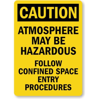 Atmosphere Hazardous Caution Aluminum Weatherproof Sign p751 | eBay