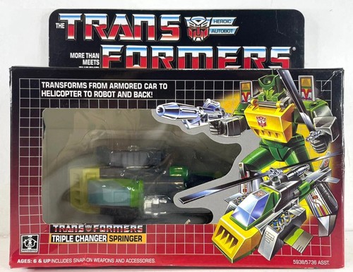 Transformers G1 Autobot Triple Changer Springer Transforming Toy 1980’s ...