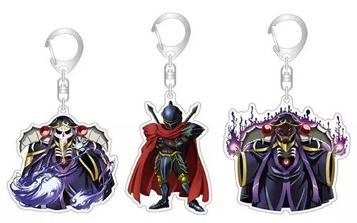 Overlord Ainz Acrylic Keychain Set of 3 Mascot Characters Key Holder ...