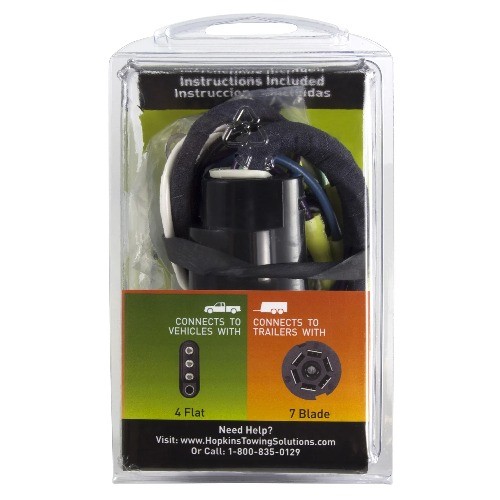 Hopkins Towing Solutions 47205 Plastic Prewired 4 Wire Flat to 7 RV ...