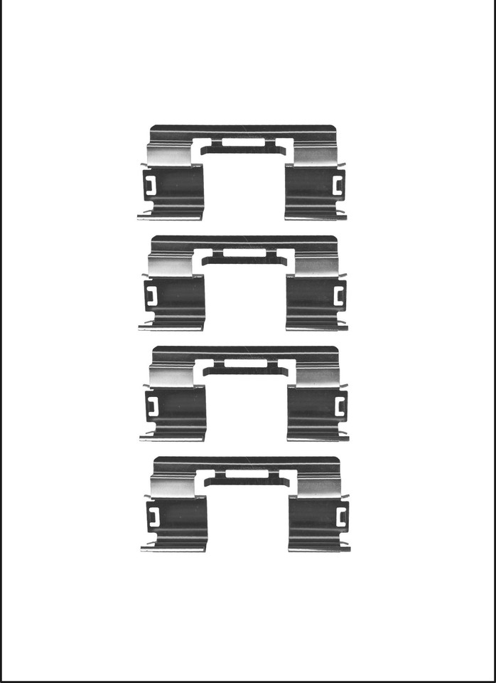 Brake Pad Fitting Kit fits CHEVROLET CRUZE Front 2009 on NAPA Quality ...