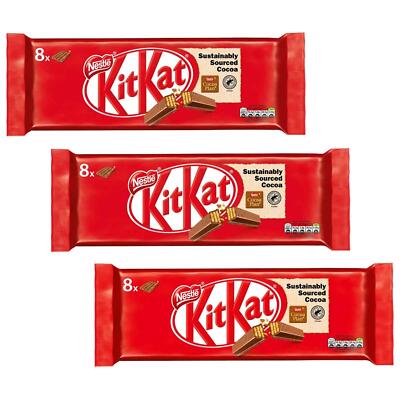 Nestle KitKat 4 Finger Milk Crispy Wafer Chocolate Kit Kat Bars Pack of ...