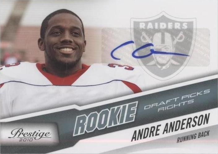 2010 Playoff Prestige - Rookie Andre' Anderson #202 Rookie Draft Picks ...