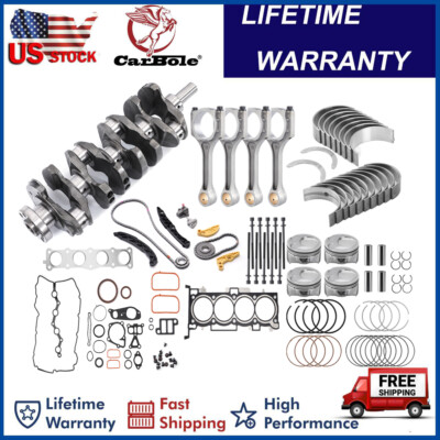 Engine Rebuild Overhaul Kit Crankshaft Rods For 2.4L Hyundai Sonata Kia ...