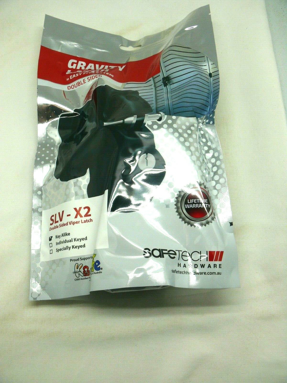 Safe Tech Gravity Latch Double Sided Keyed Viper Lock SLV-Viper-X2 ...