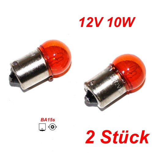 2X TURN SIGNAL BLINKER LIGHT BULBS ORANGE 12V 10W GY6 SCOOTER MOPED ATV ...