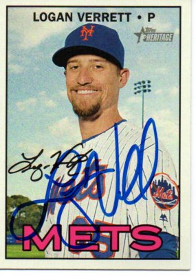 Logan Verrett New York Mets 2016 Topps Heritage High Number Signed Card ...